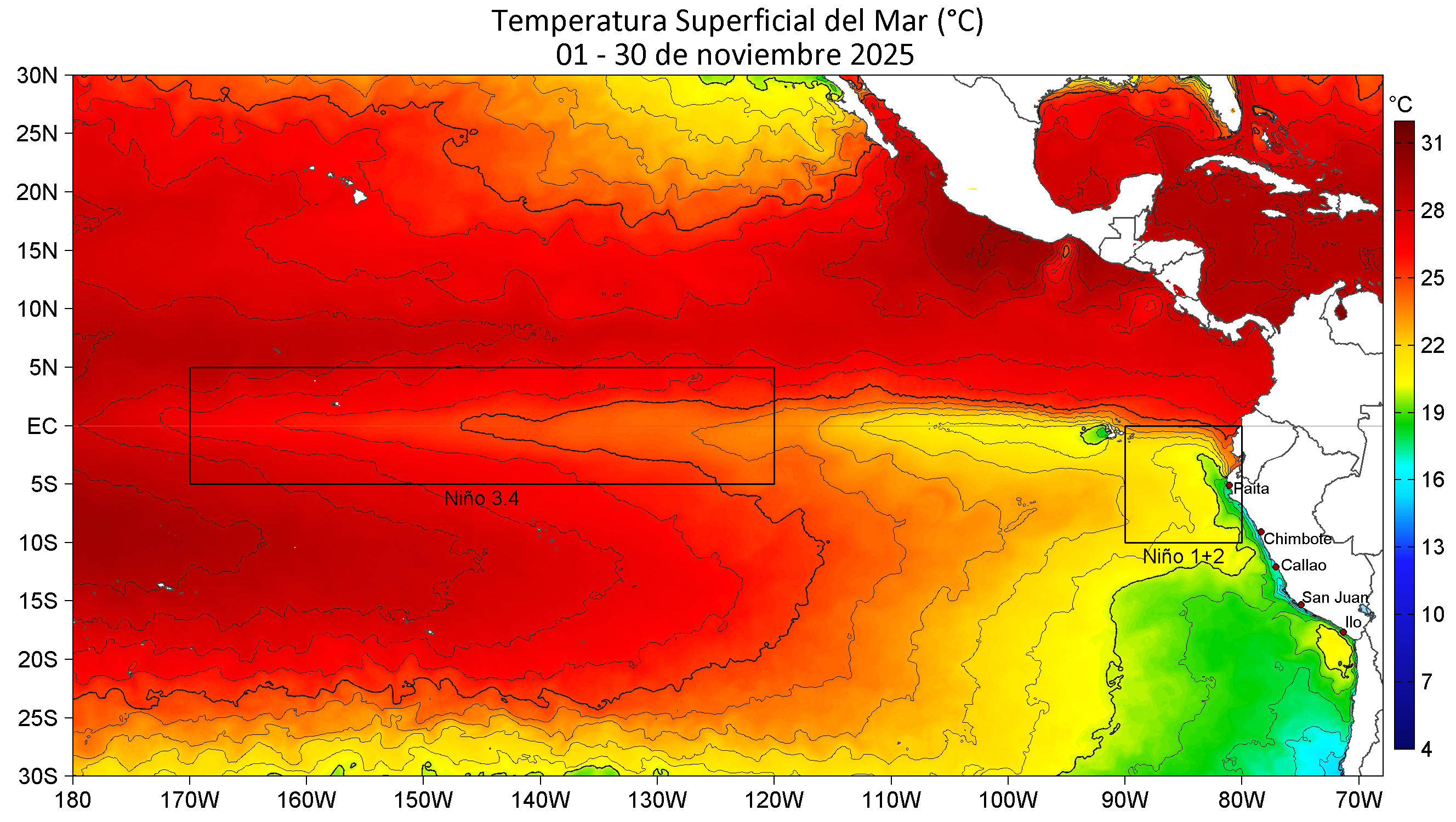 Temperatura Superficial del Mar - IMARPE SIOFEN